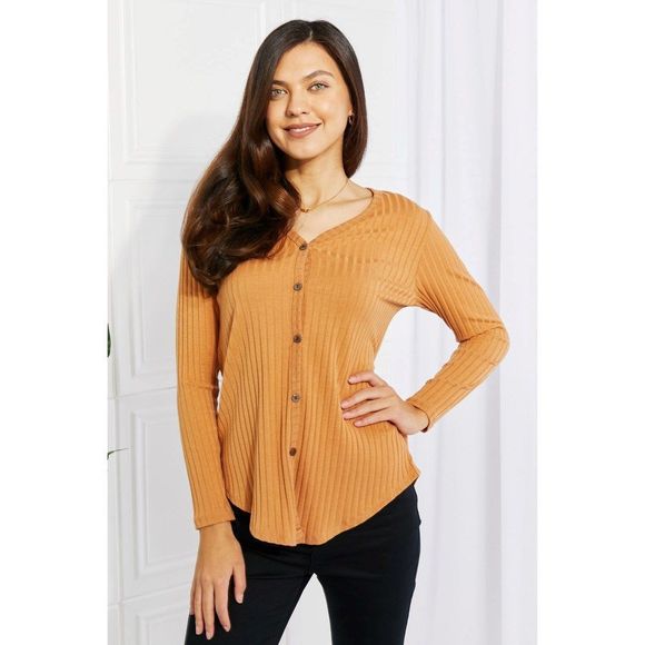 BOMBOM | Tops | Bombom Cuteas A Button Ribknit Faux Button Top | Poshmark